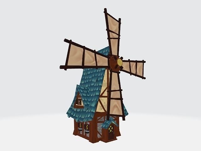 3D model Wind mill House VR / AR / low-poly | CGTrader