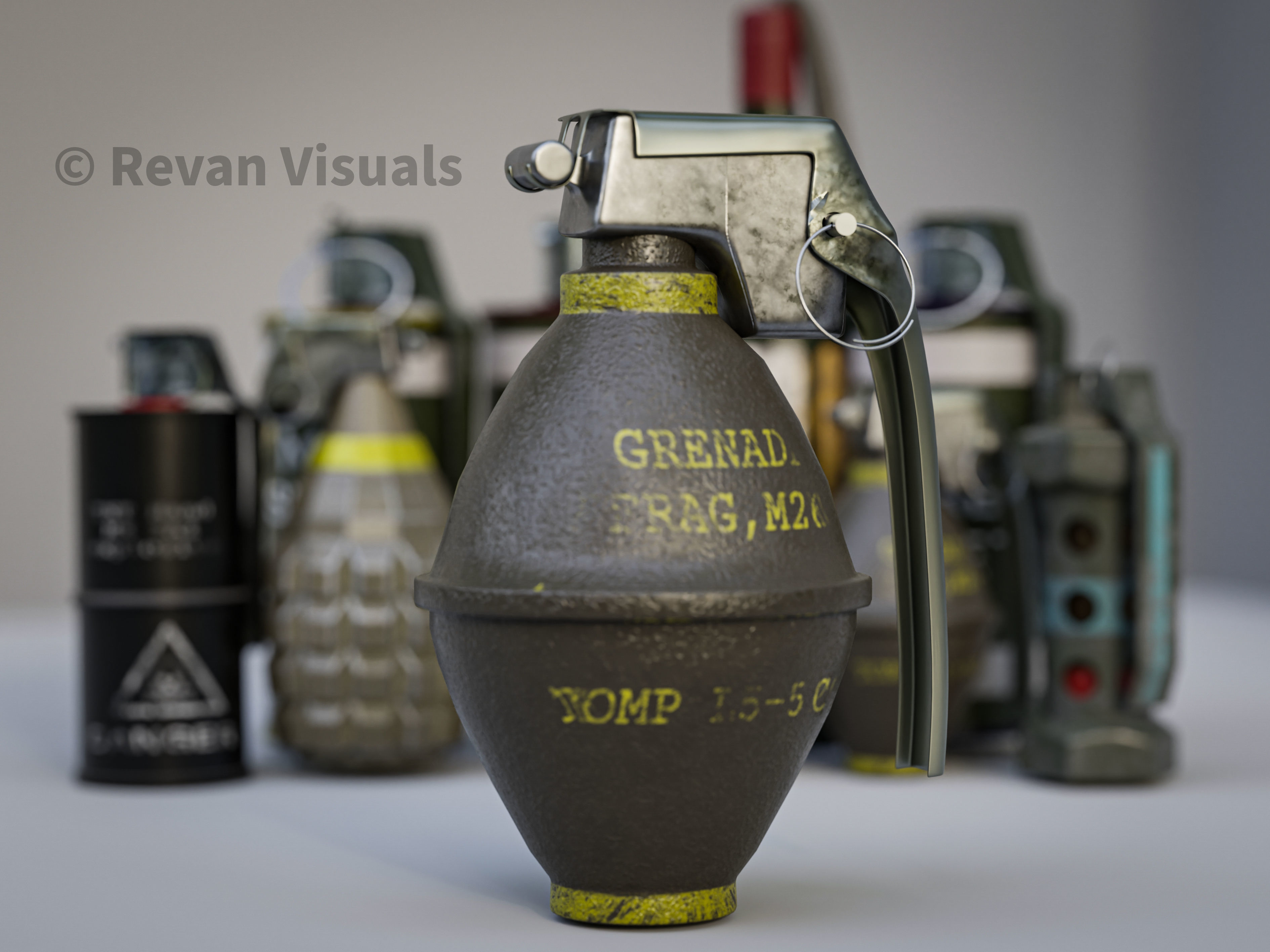 3D model grenades VR / AR / low-poly | CGTrader