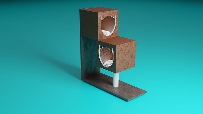 cat house 3D model | CGTrader