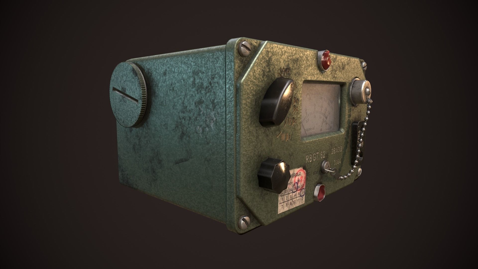 3D model Vintage Military Dosimeter - Low-poly Game-ready PBR 3D Model ...