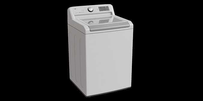 White Top Load Inverter Washing Machine 3D model | CGTrader