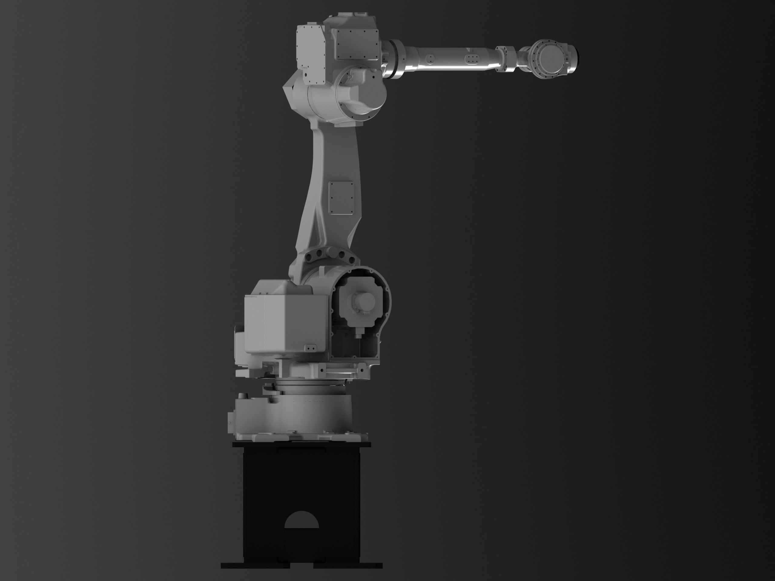 Nachi MC50 Robot W Stand free 3D model rigged | CGTrader