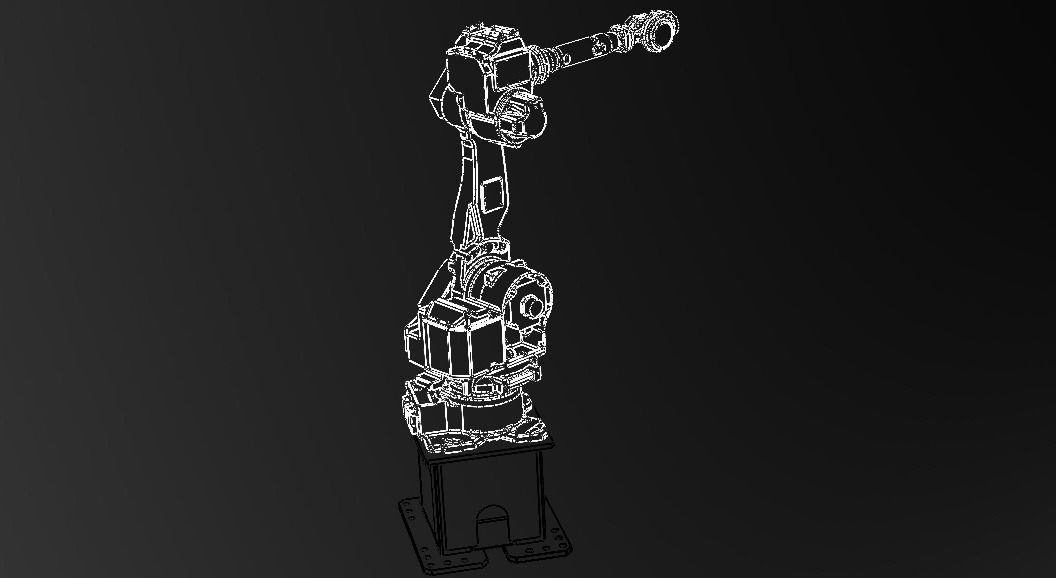 Nachi MC50 Robot W Stand free 3D model rigged | CGTrader
