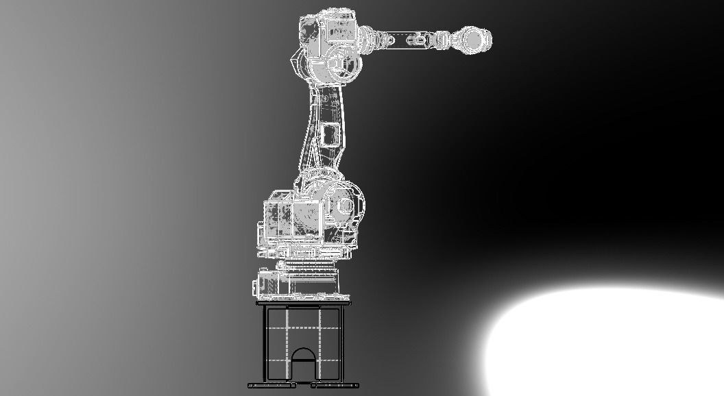 Nachi MC50 Robot W Stand free 3D model rigged | CGTrader