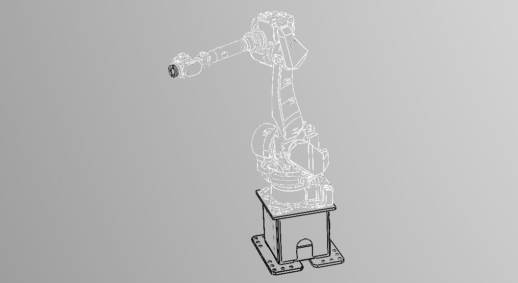 Nachi MC50 Robot W Stand free 3D model rigged | CGTrader