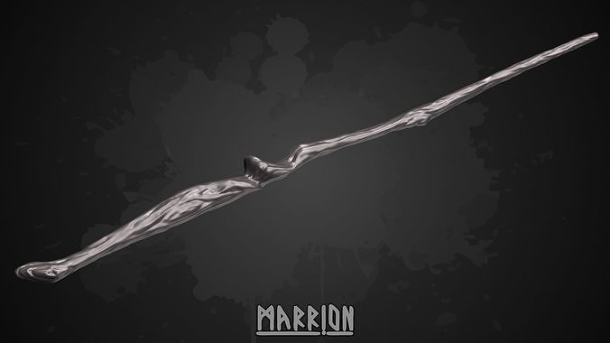 Notched wand from Hogwarts Legacy 3D model 3D printable | CGTrader