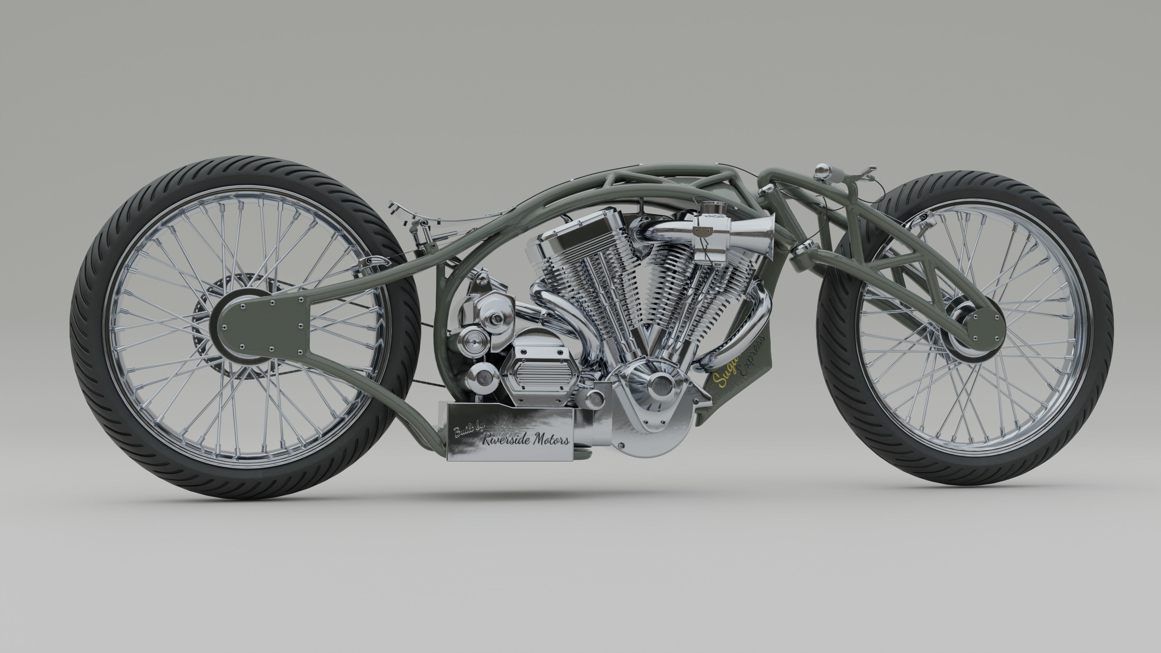 3D model Custom Motorbike VR / AR / low-poly | CGTrader