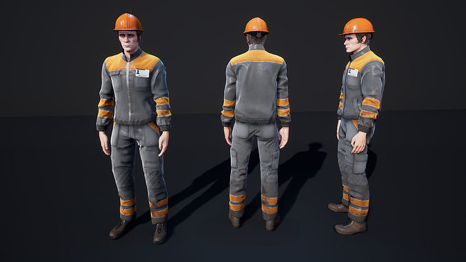 3D model Worker VR / AR / low-poly | CGTrader