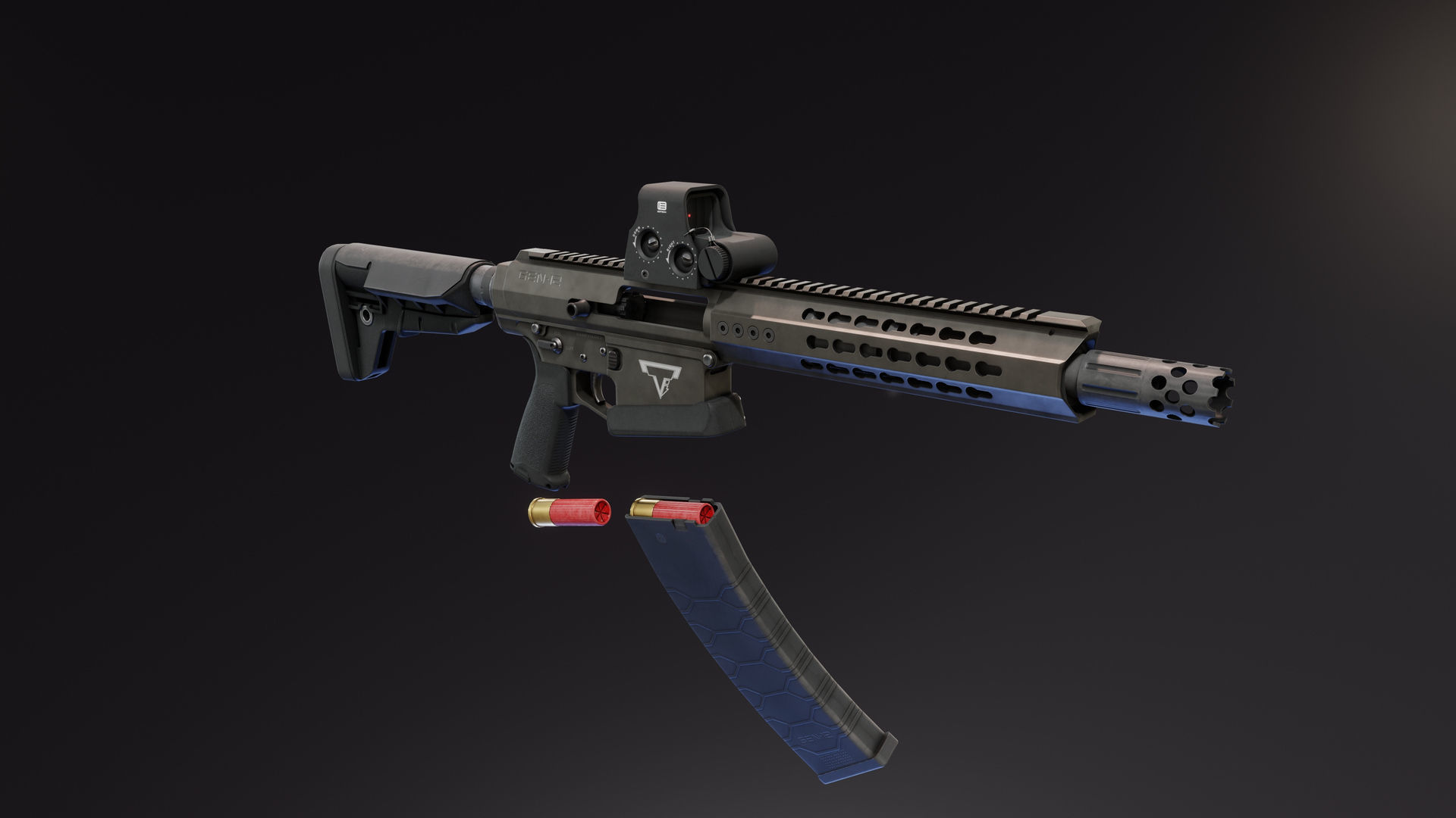 3D model Dracarys Gen-12 Shotgun VR / AR / low-poly | CGTrader