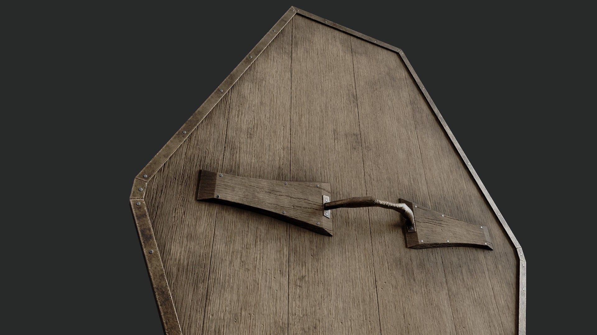 3D model Slavic diamond-shaped shield painted nordic symbol VR / AR ...