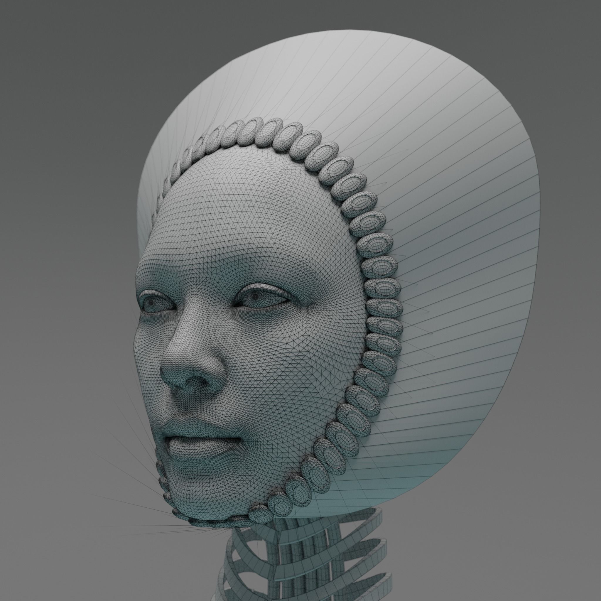 Solarpunk Cyborg Headdress 3D model | CGTrader