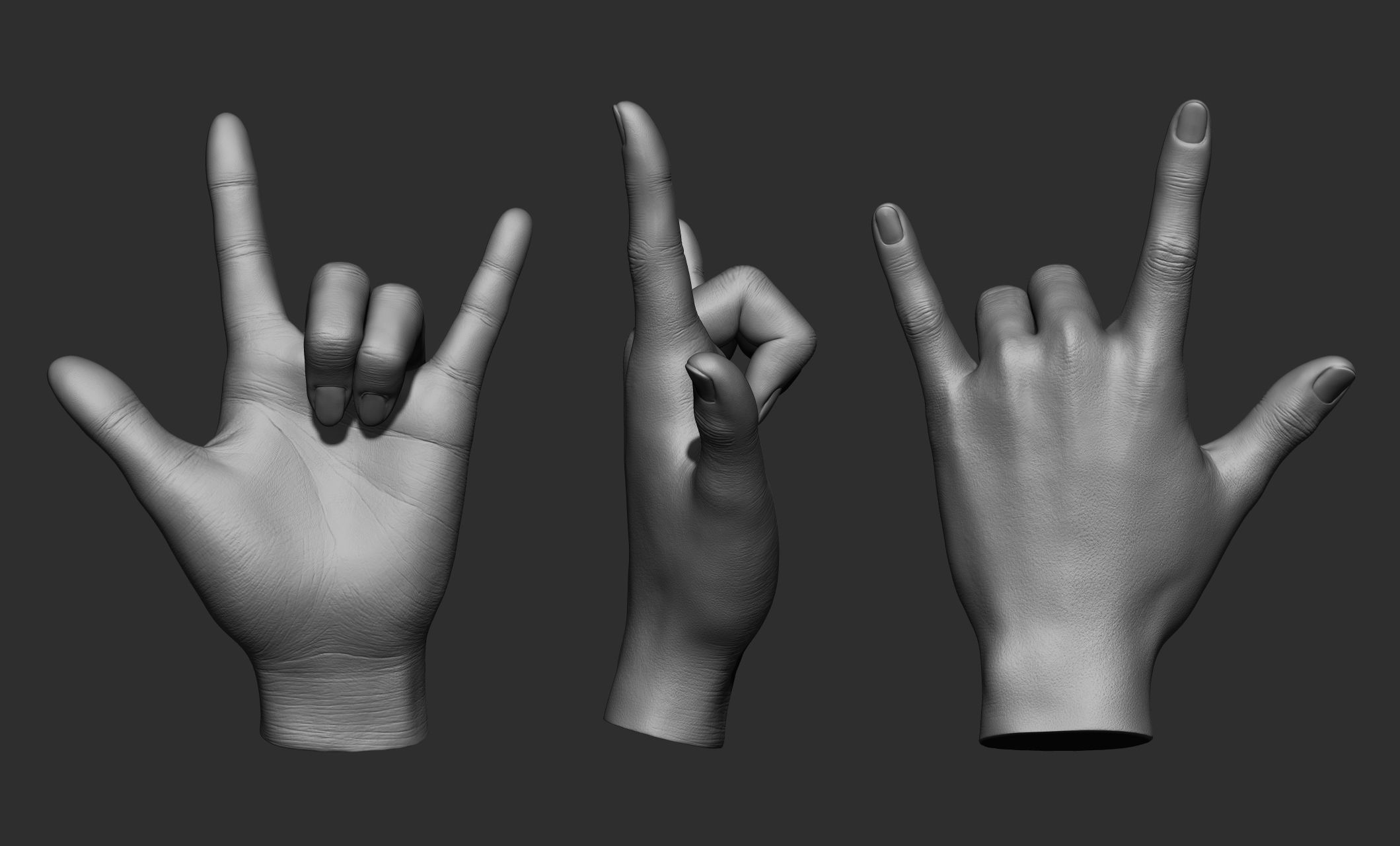 15 Female hand poses 3D model | CGTrader