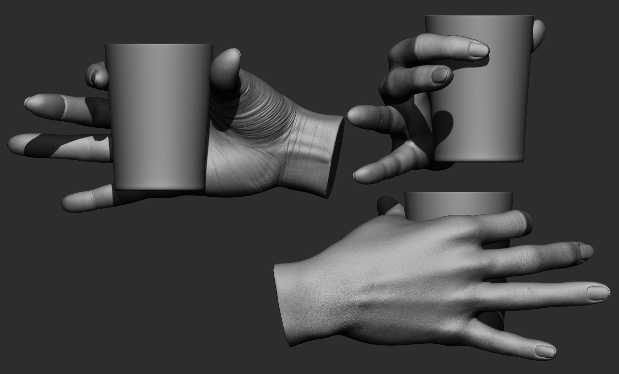 15 Female hand poses 3D model | CGTrader