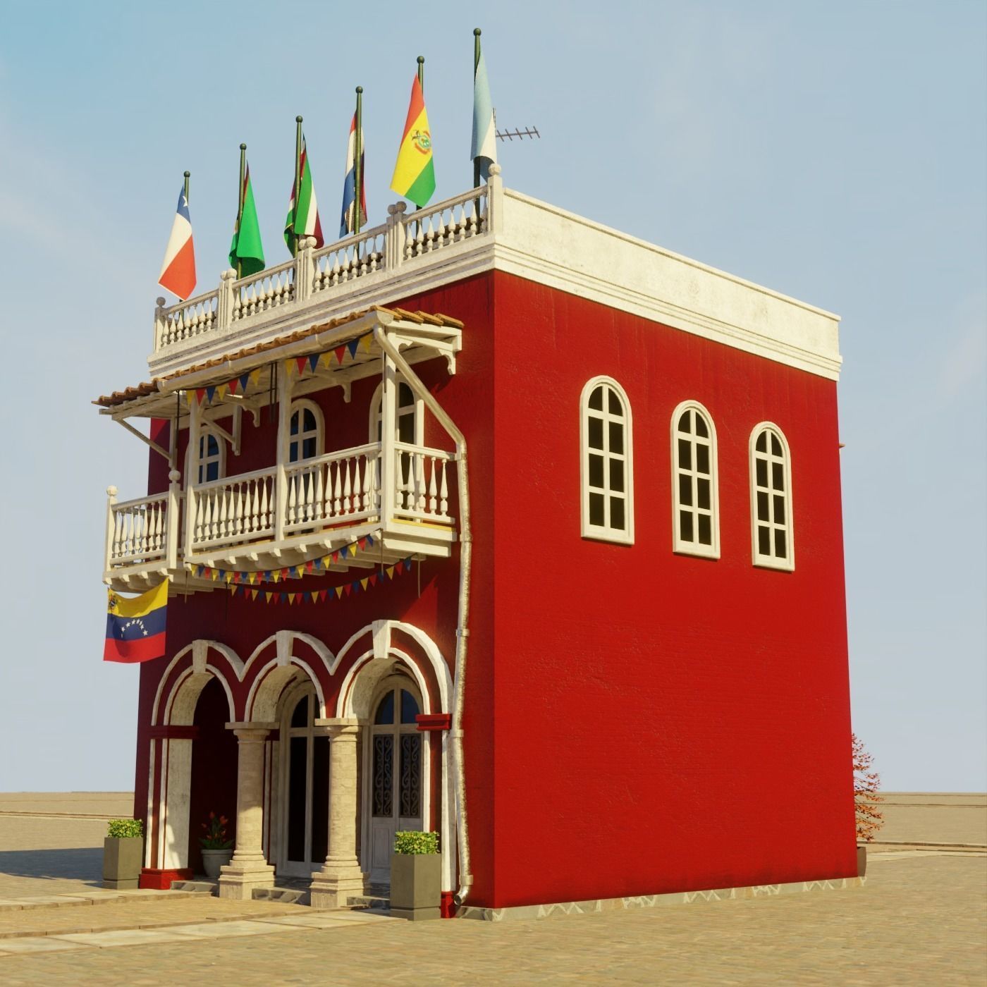 3D model SOUTH AMERICAN BUILDING 003 VR / AR / low-poly | CGTrader