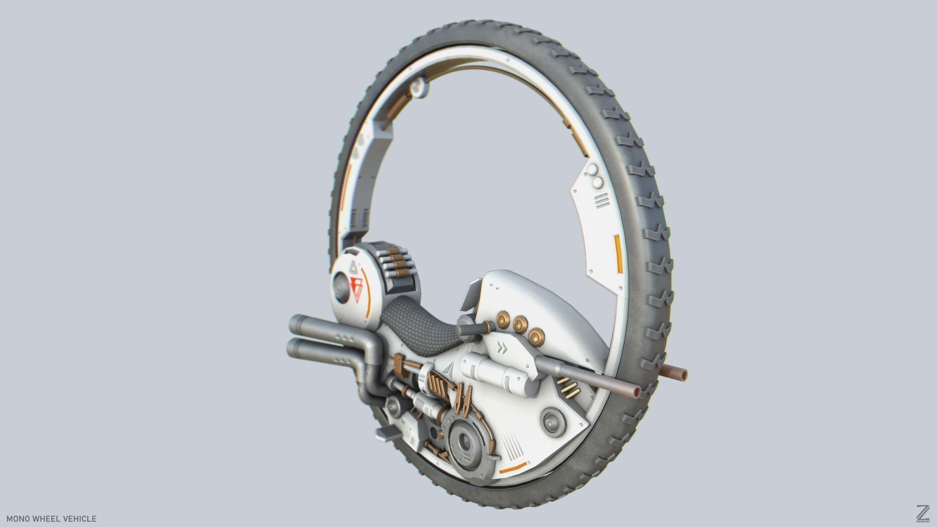 3D model Mono wheel vehicle VR / AR / low-poly | CGTrader