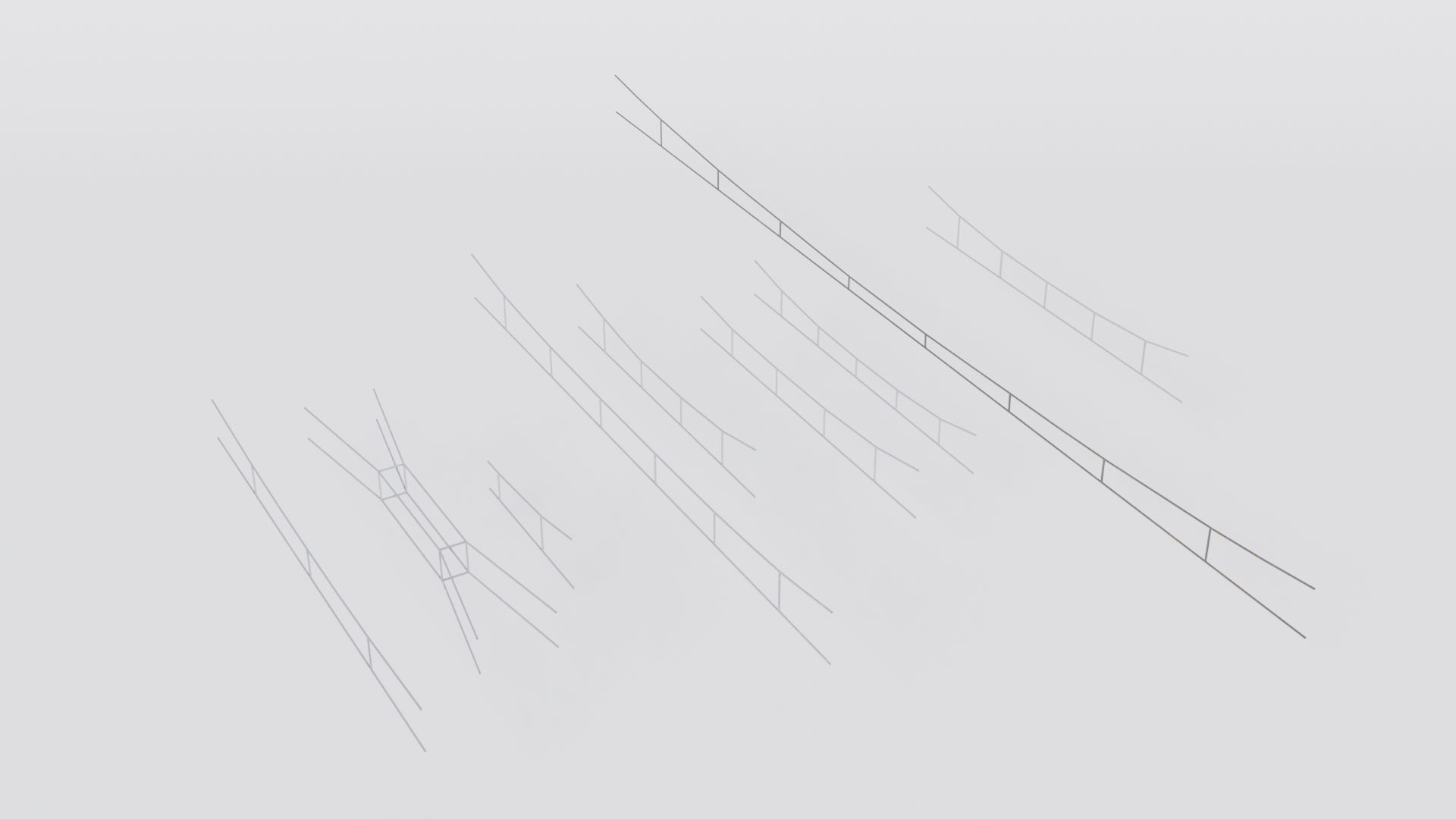 3d Model Catenary Wire Set Vr Ar Low Poly Cgtrader