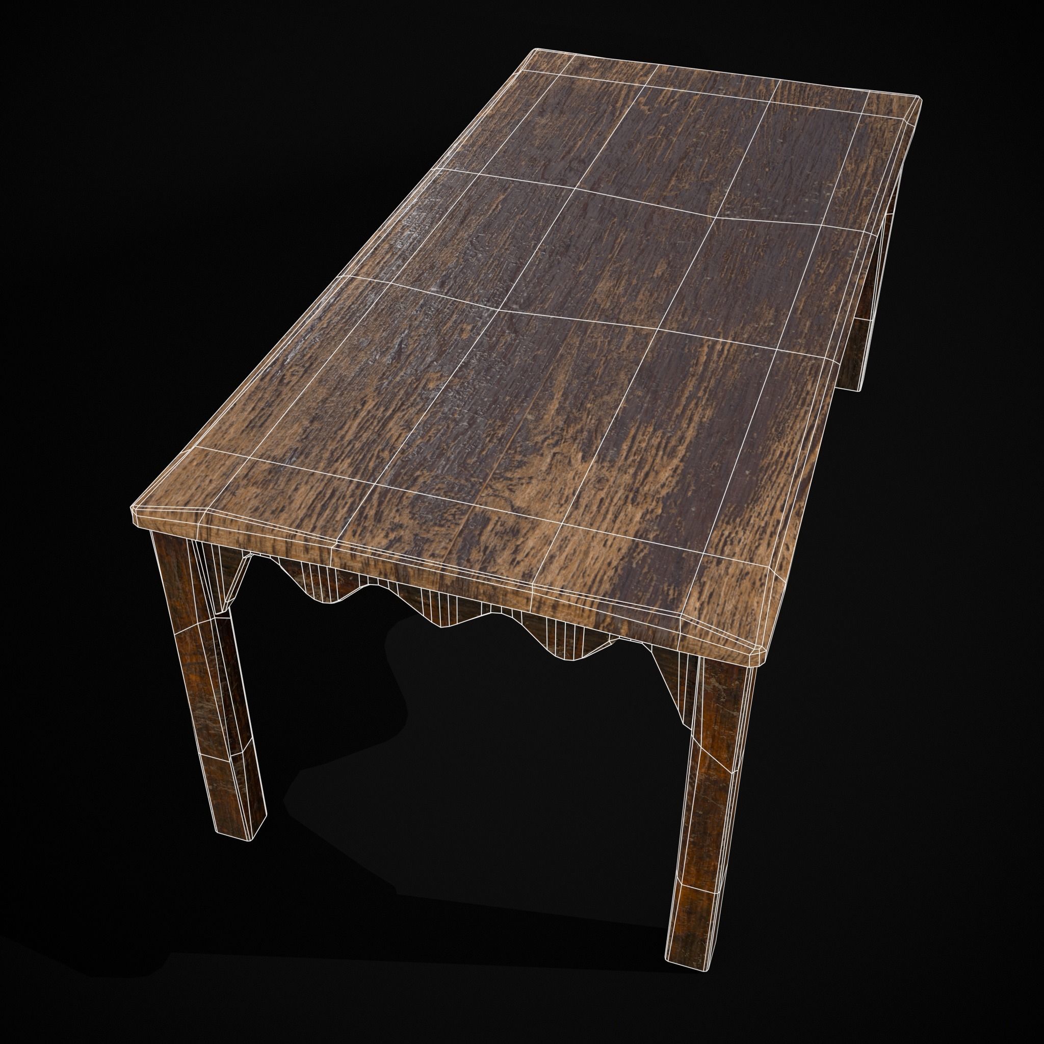 3D model Medieval Kitchen Table Set VR / AR / low-poly | CGTrader