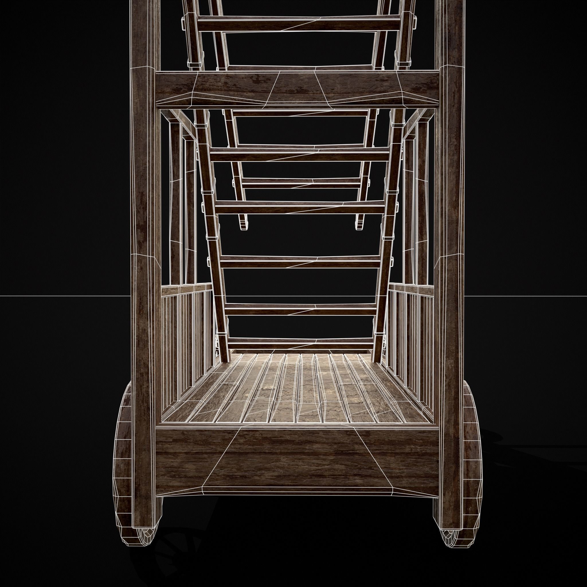 3D model Medieval Wooden Escalade VR / AR / low-poly | CGTrader