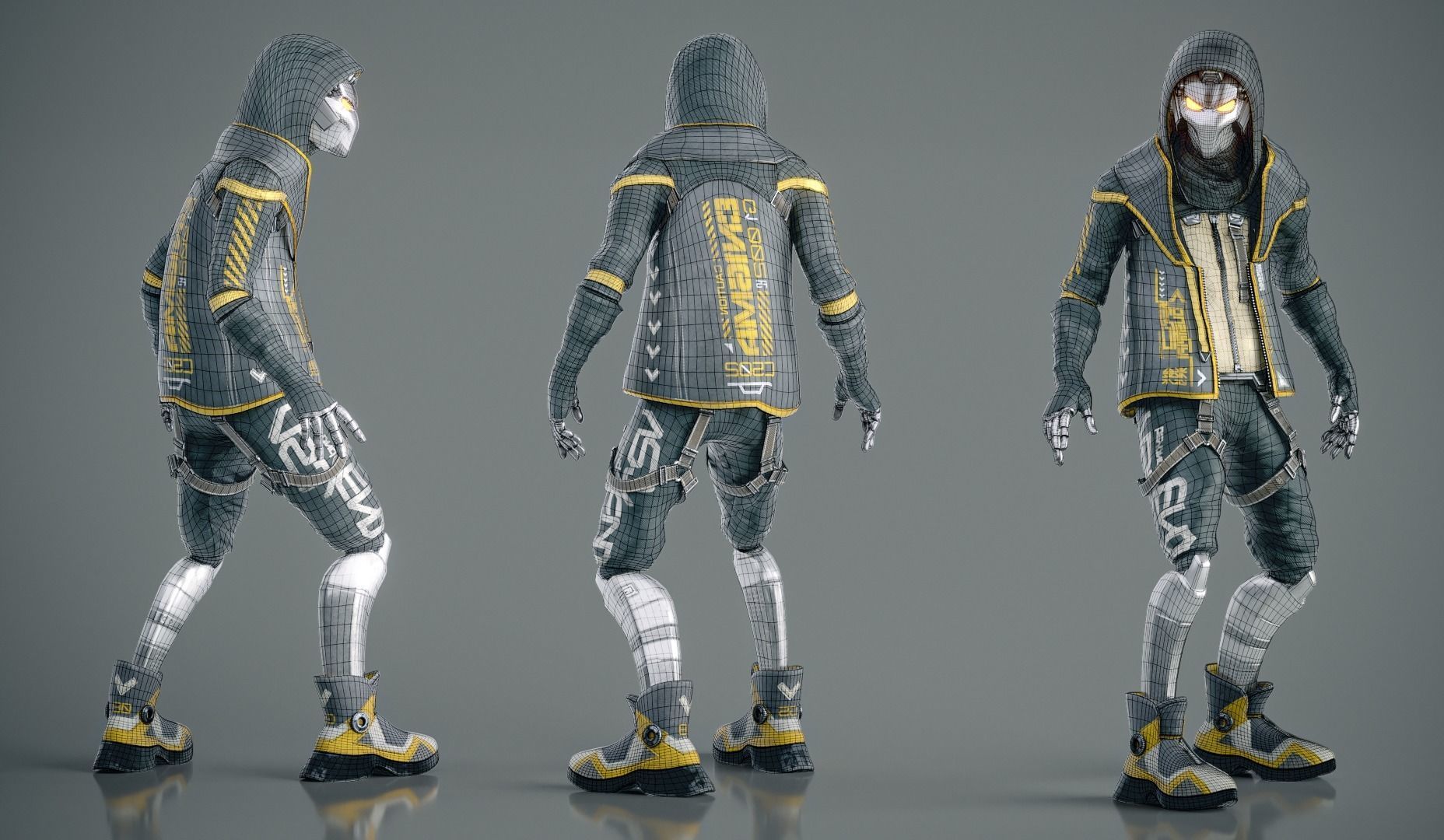 Robot - Techwear Sci-Fi Cyberpunk Character 3D model | CGTrader