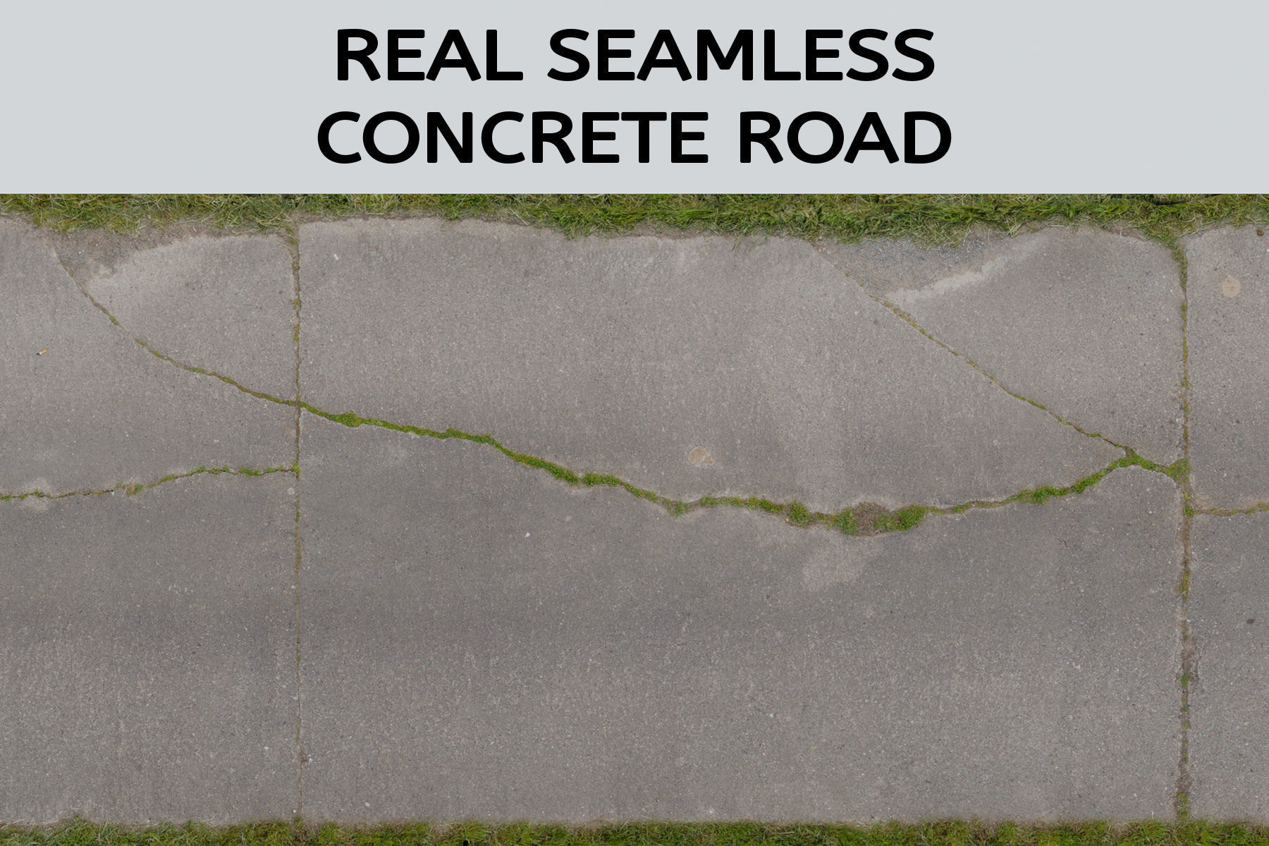 3D model real 16 meter seamless concrete road VR / AR / low-poly | CGTrader