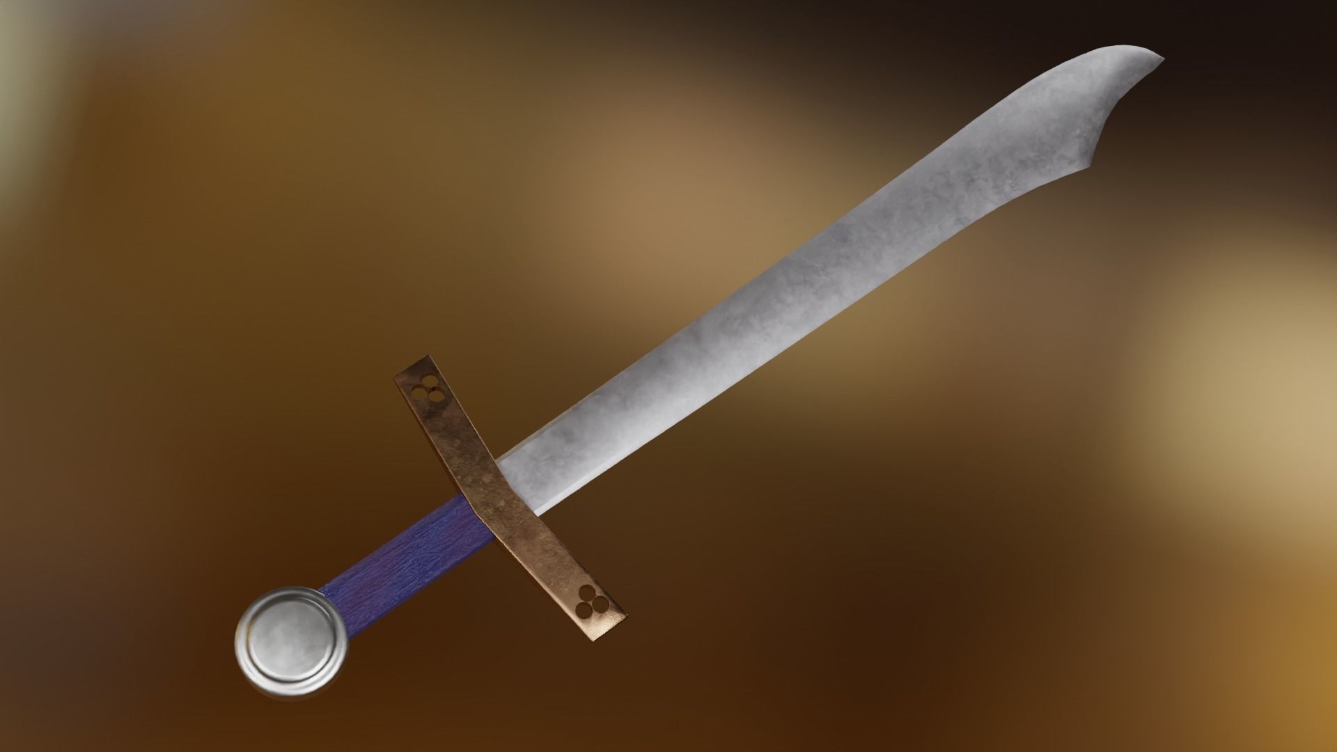 3D model One-Handed Falchion VR / AR / low-poly | CGTrader