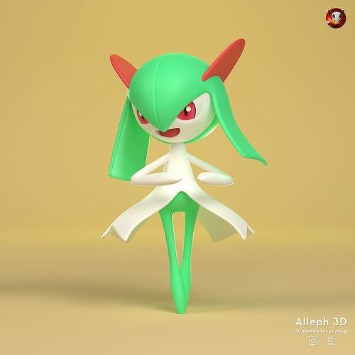 Pokemon kirlia 3D model 3D printable | CGTrader