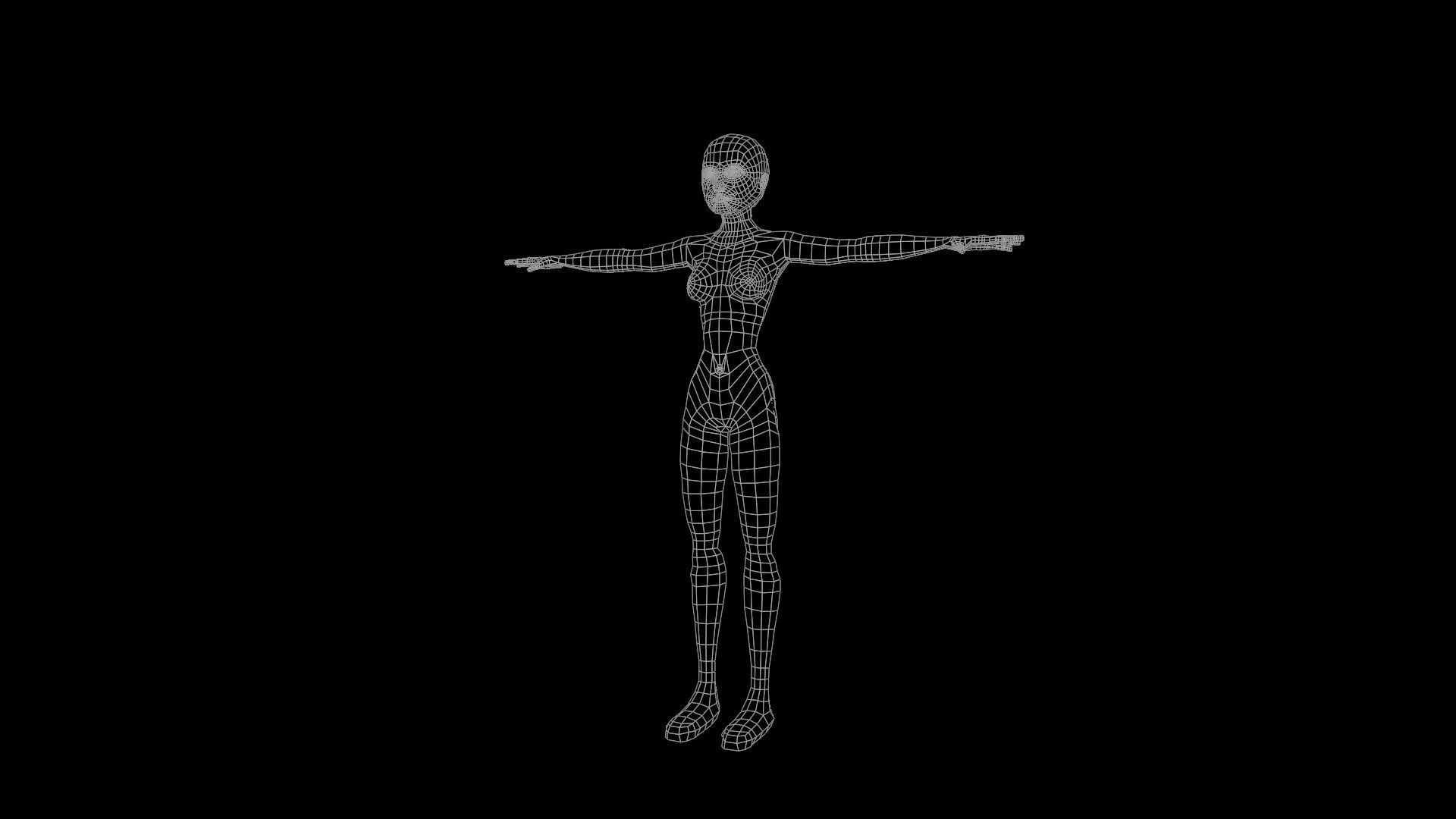 Toon Female Base 3D model | CGTrader