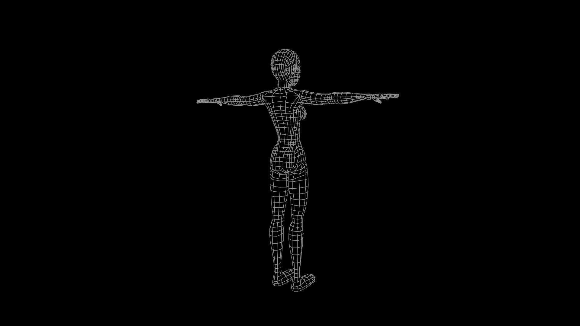 Toon Female Base 3D model | CGTrader