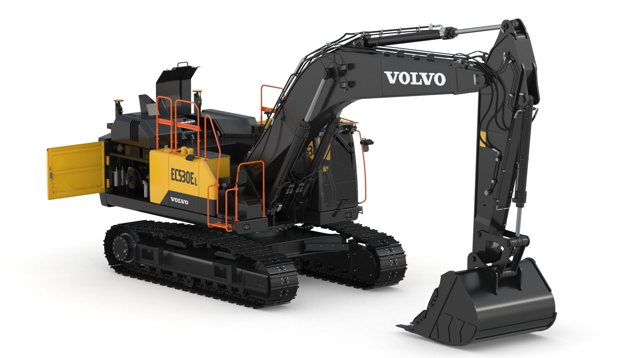 Volvo EC530EL Excavator 3D model | CGTrader