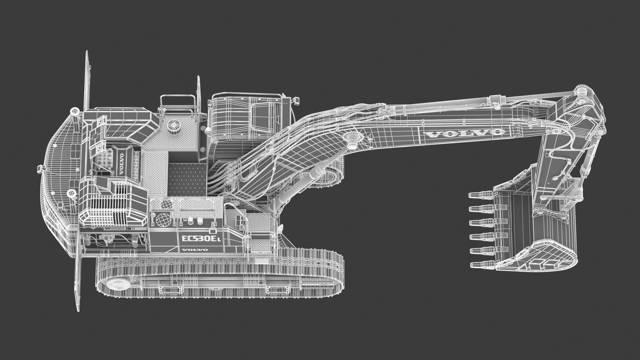 Volvo EC530EL Excavator 3D model | CGTrader