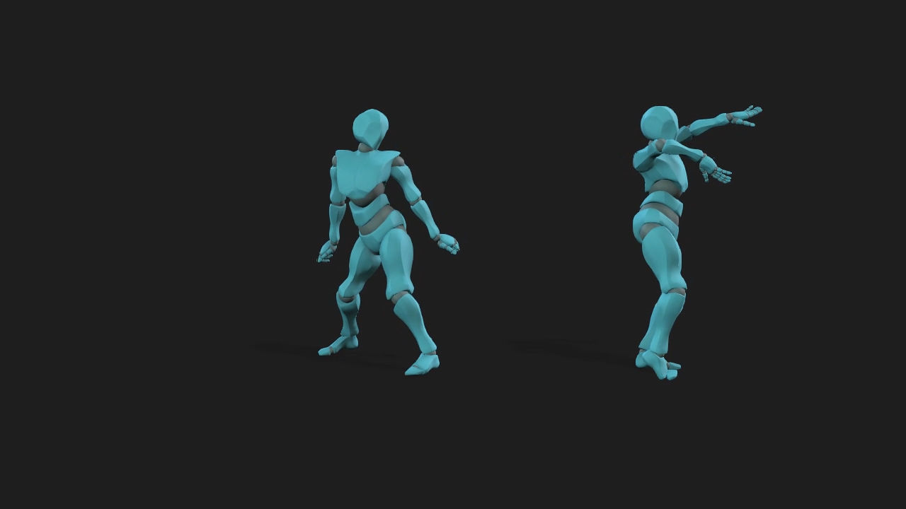 16 Suggestive dance Animations for Blender 3d 3D model animated rigged ...
