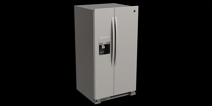 White 25 Cubic Feet Refrigerator 3D model | CGTrader