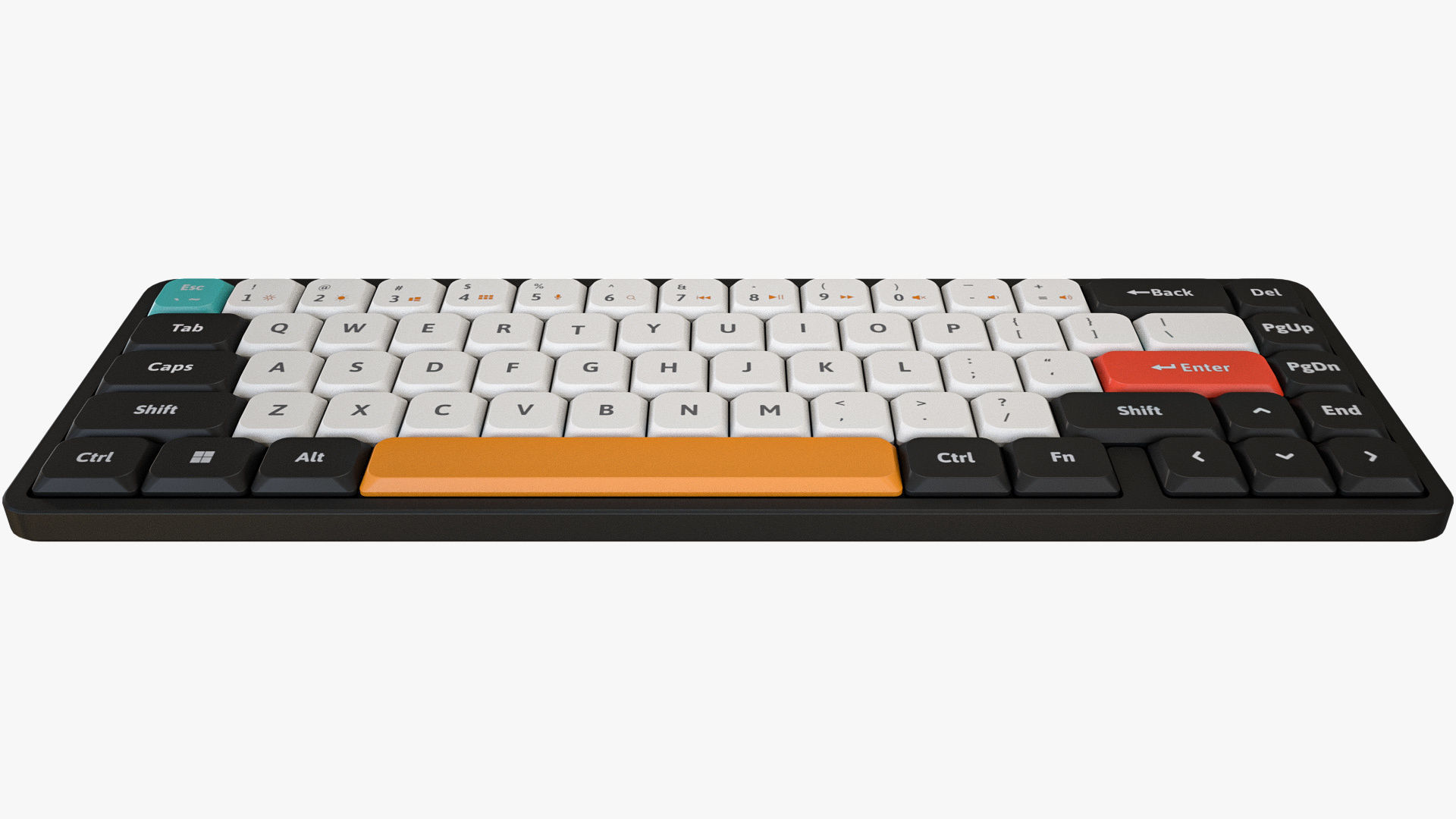 65-Percent Layout Keyboard Black 3D model | CGTrader