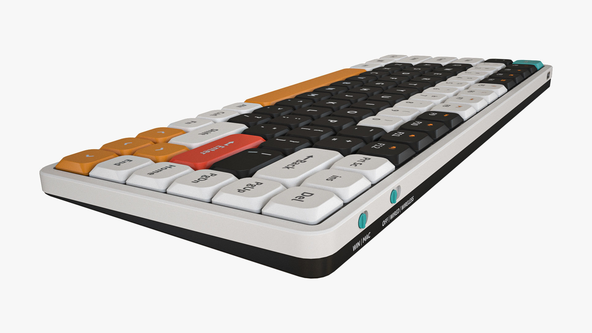 75-Percent Layout Keyboard White 3D model | CGTrader