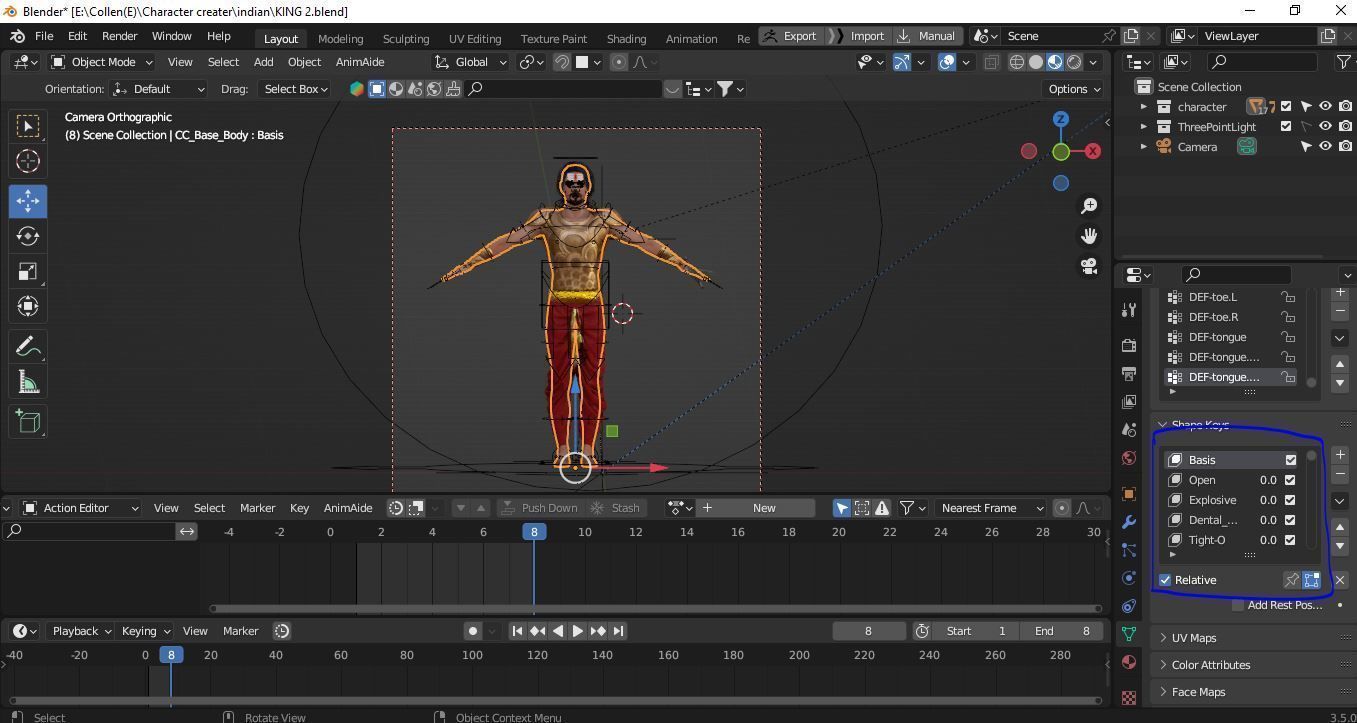 Indian King rigged 3D model rigged | CGTrader