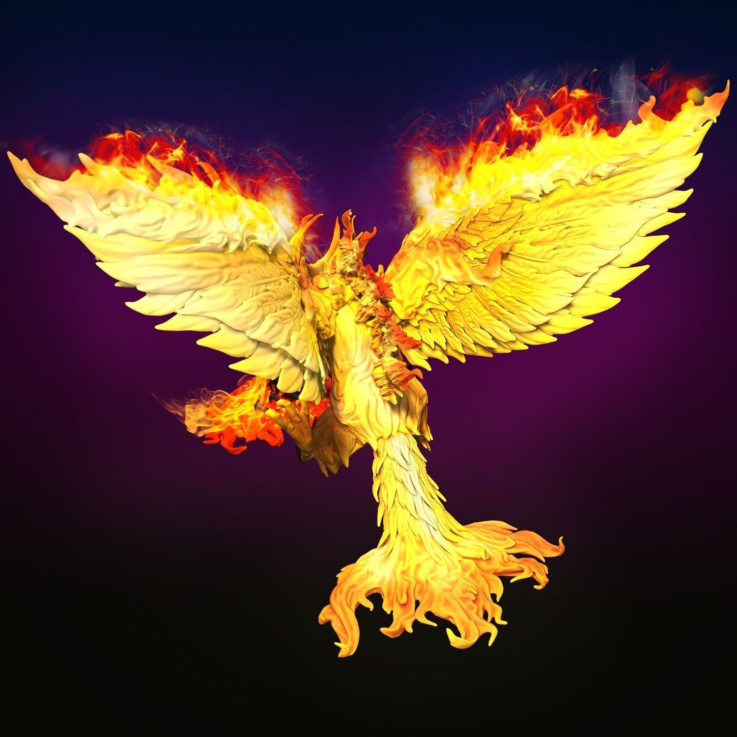 Heroes 3 Phoenix flying and firing STL model for 3d Printing 3D model ...