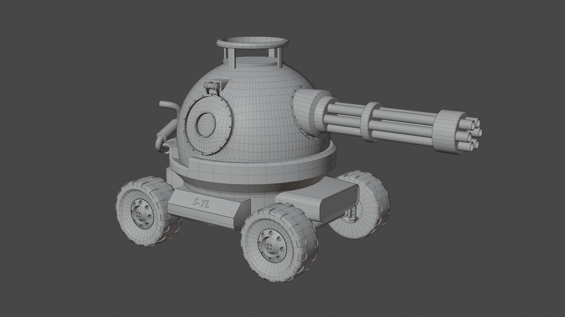 tank on wheels 3D model | CGTrader