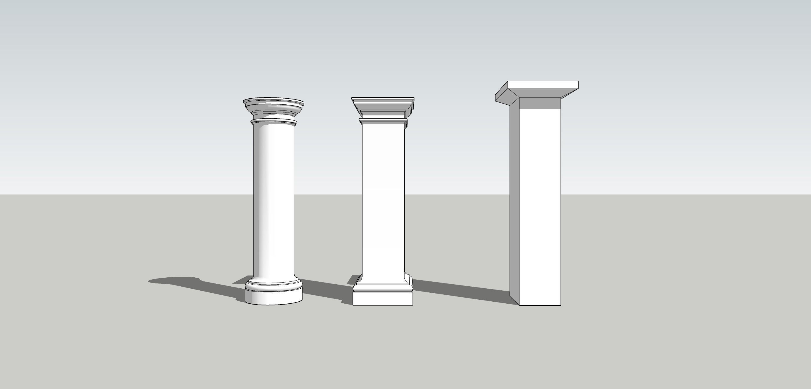 classic columns 3d model 3D model | CGTrader