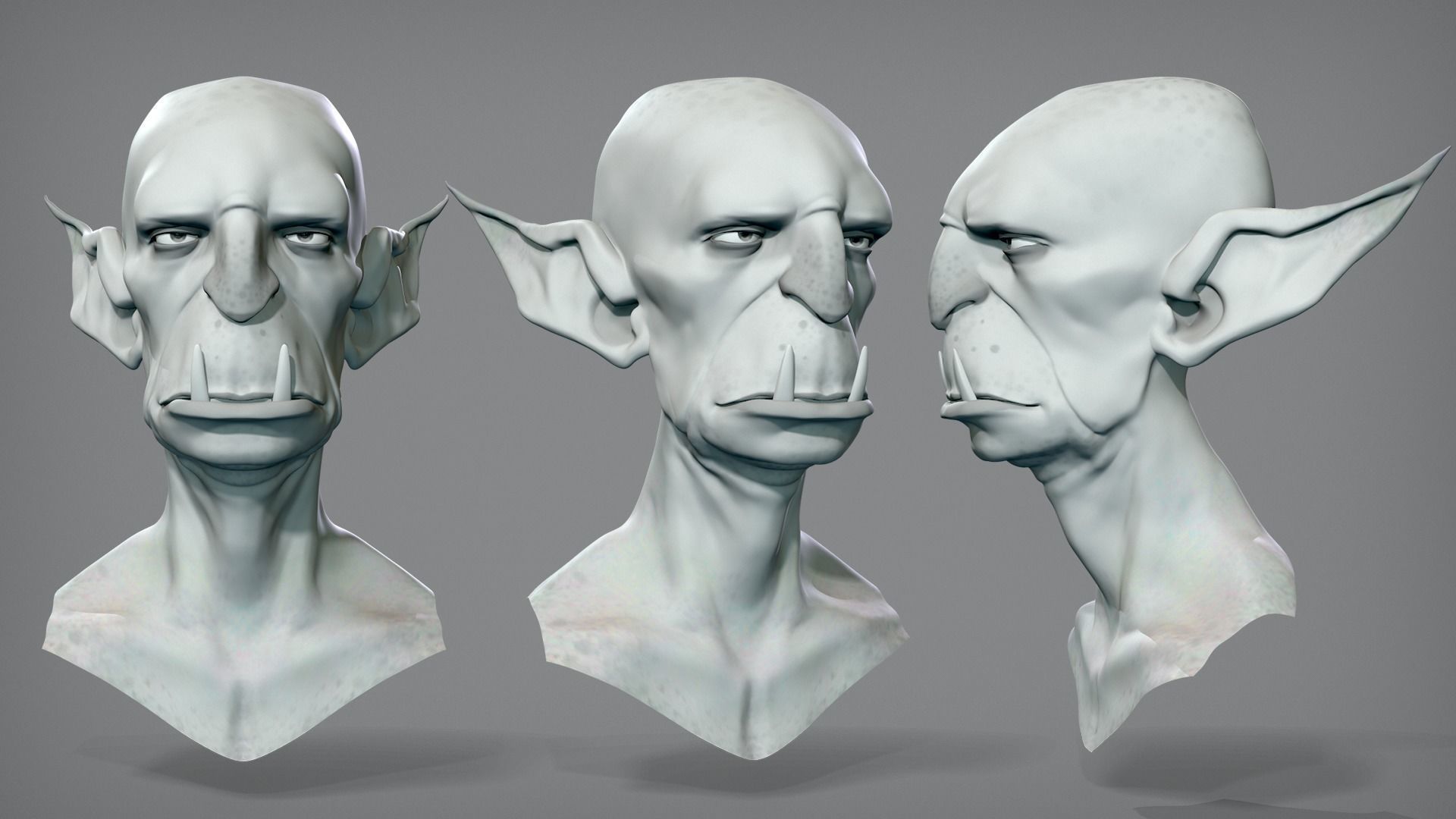 Cartoon male character Orc base mesh 3D model | CGTrader