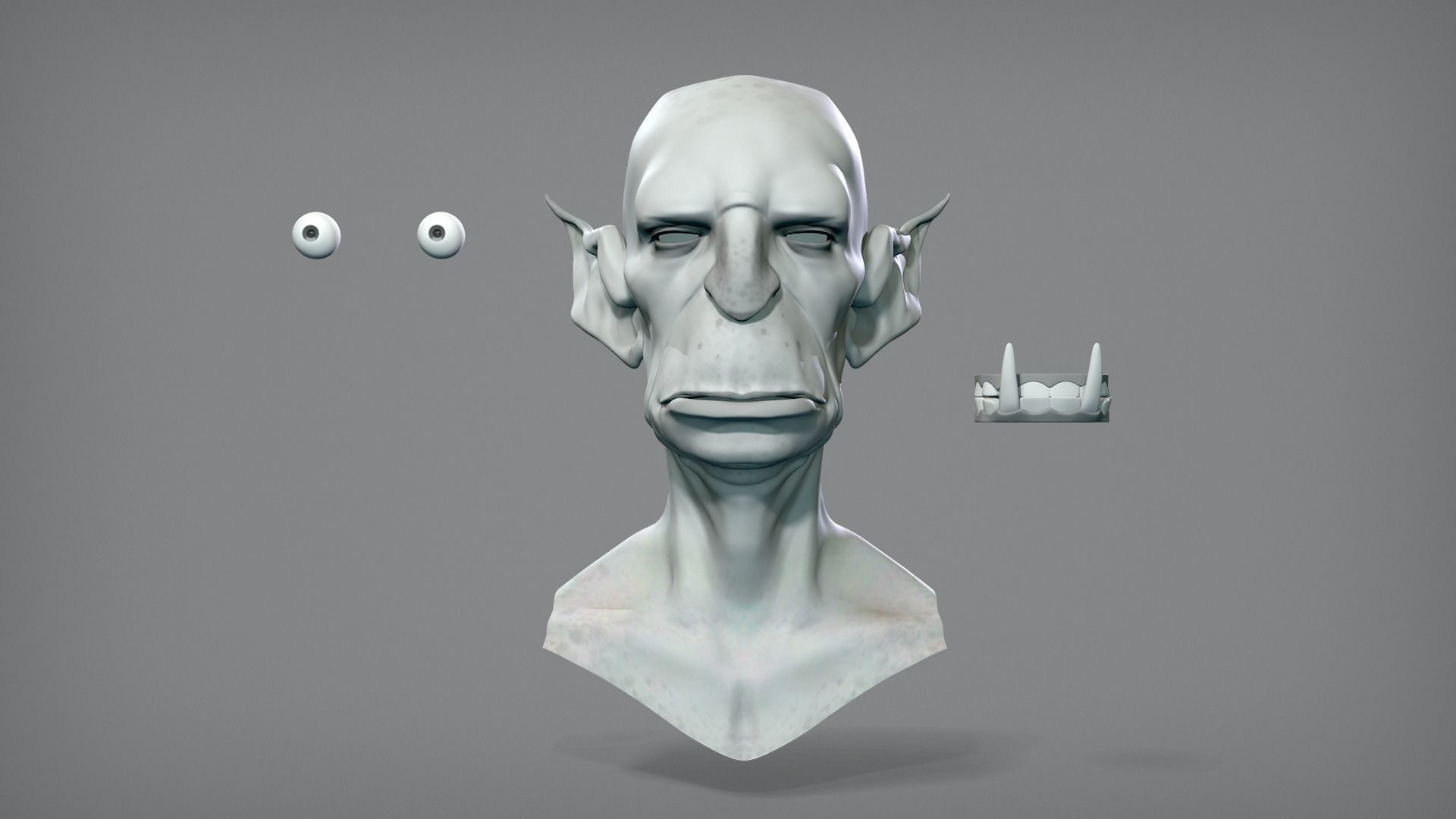 Cartoon male character Orc base mesh 3D model | CGTrader