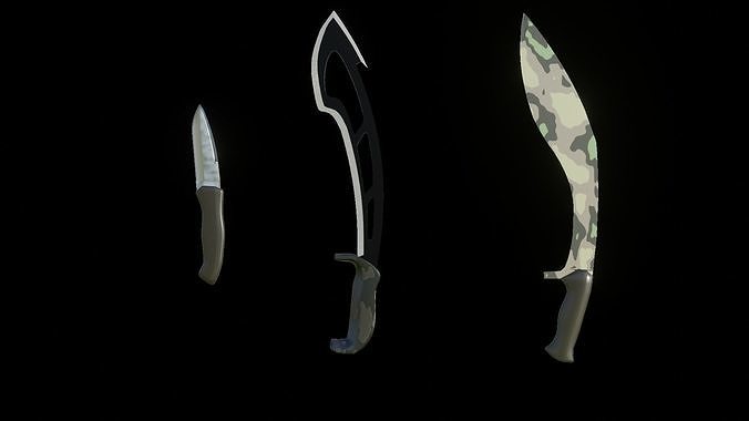 3D model Knifes VR / AR / low-poly | CGTrader