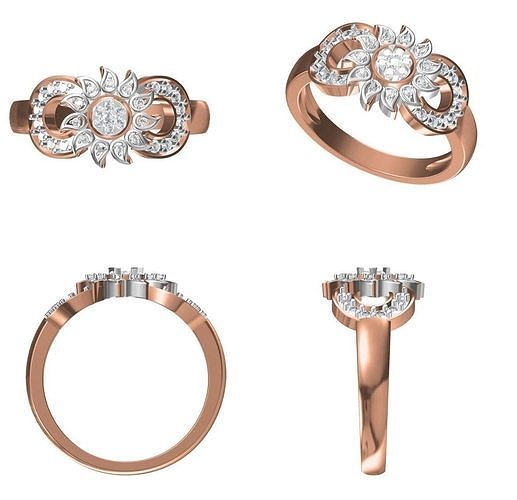 Wedding Engagement Women Ring STL FBX JCD Details 3D model 3D printable ...