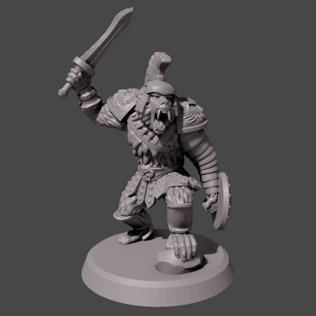gladiator monkey Parry Shield 3D model 3D printable | CGTrader