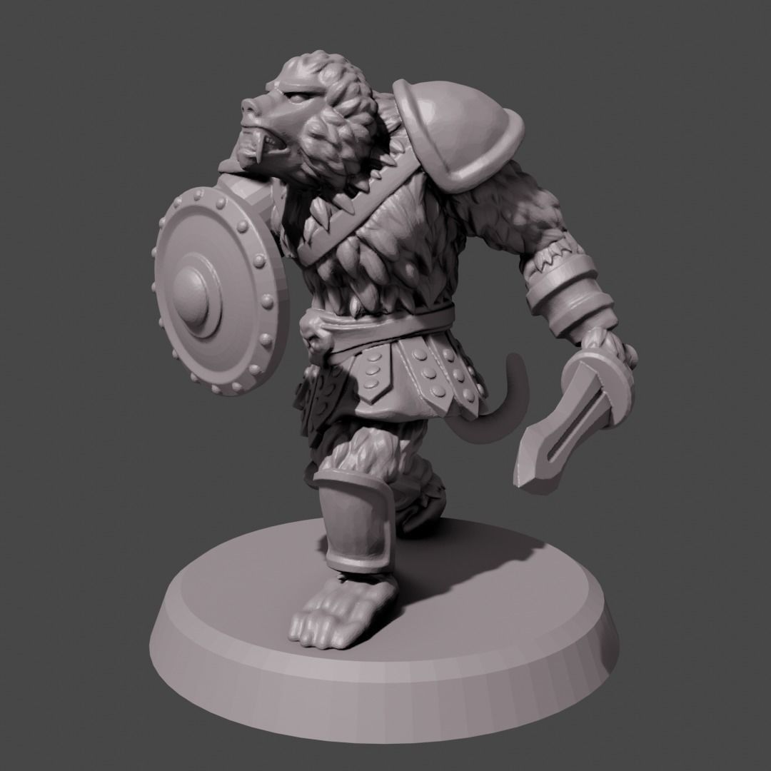 gladiator monkey Parry Shield 3D model 3D printable | CGTrader