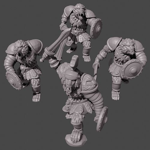 gladiator monkey Parry Shield 3D model 3D printable | CGTrader