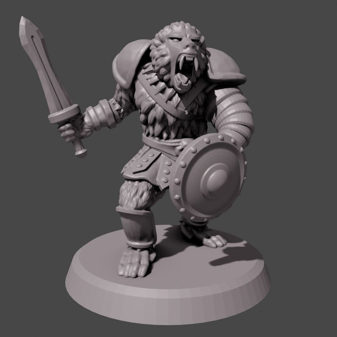 gladiator monkey Parry Shield 3D model 3D printable | CGTrader