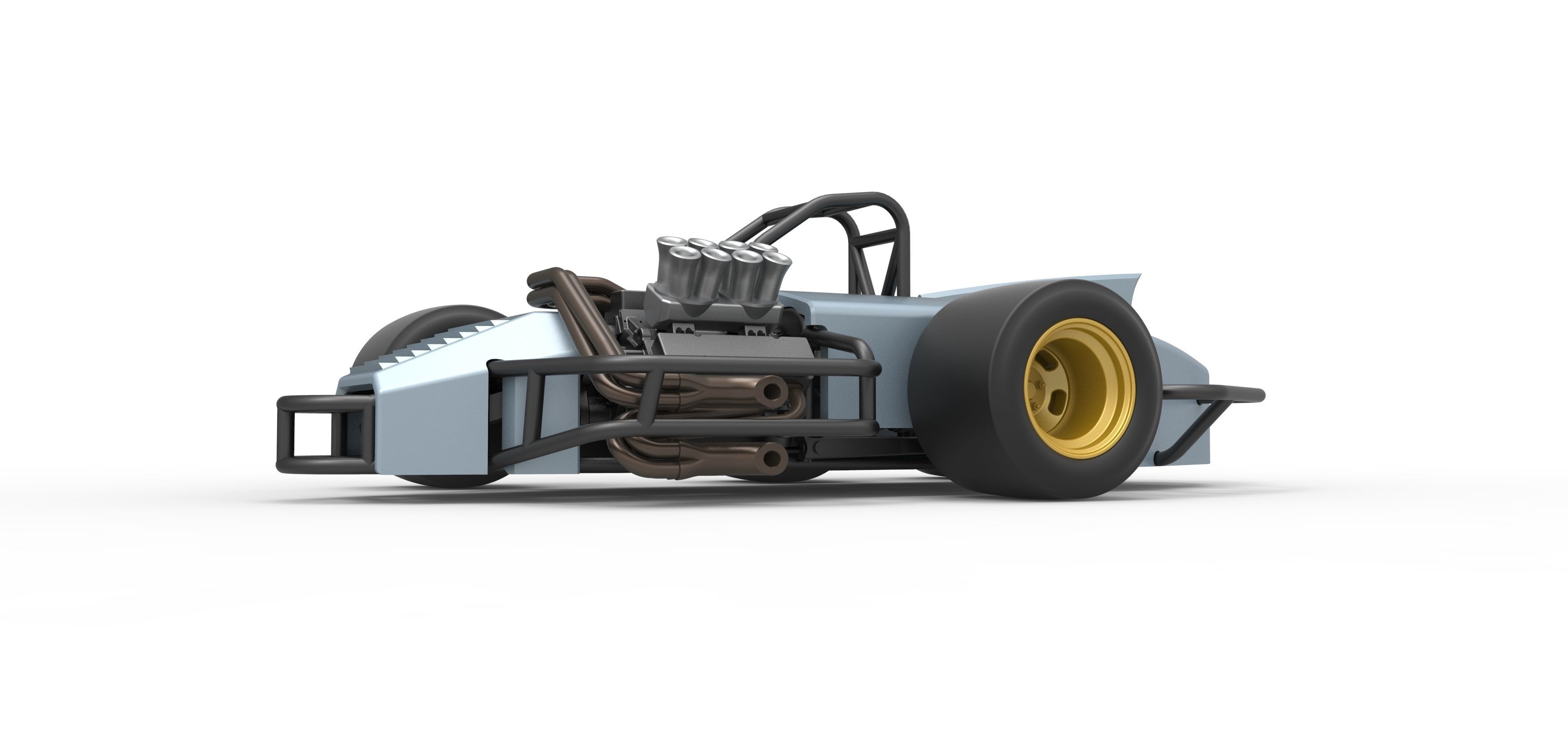 Diecast Supermodified 3-to-1 race car Scale 1 to 25 3D model 3D ...