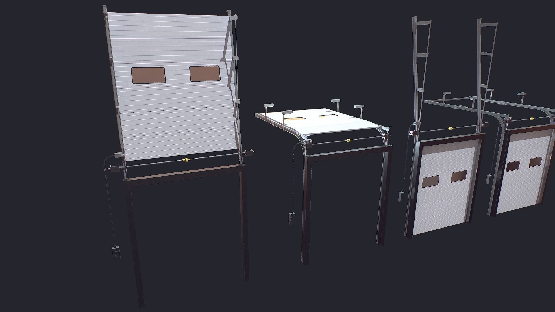 3D model Sectional gate VR / AR / low-poly | CGTrader