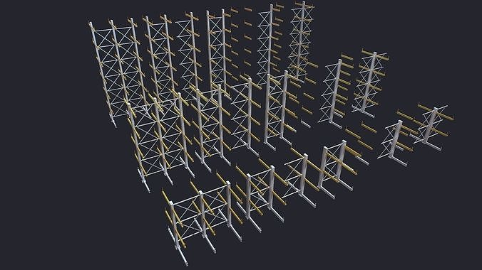 3D model Warehouse Heavy Racks Shelves VR / AR / low-poly | CGTrader