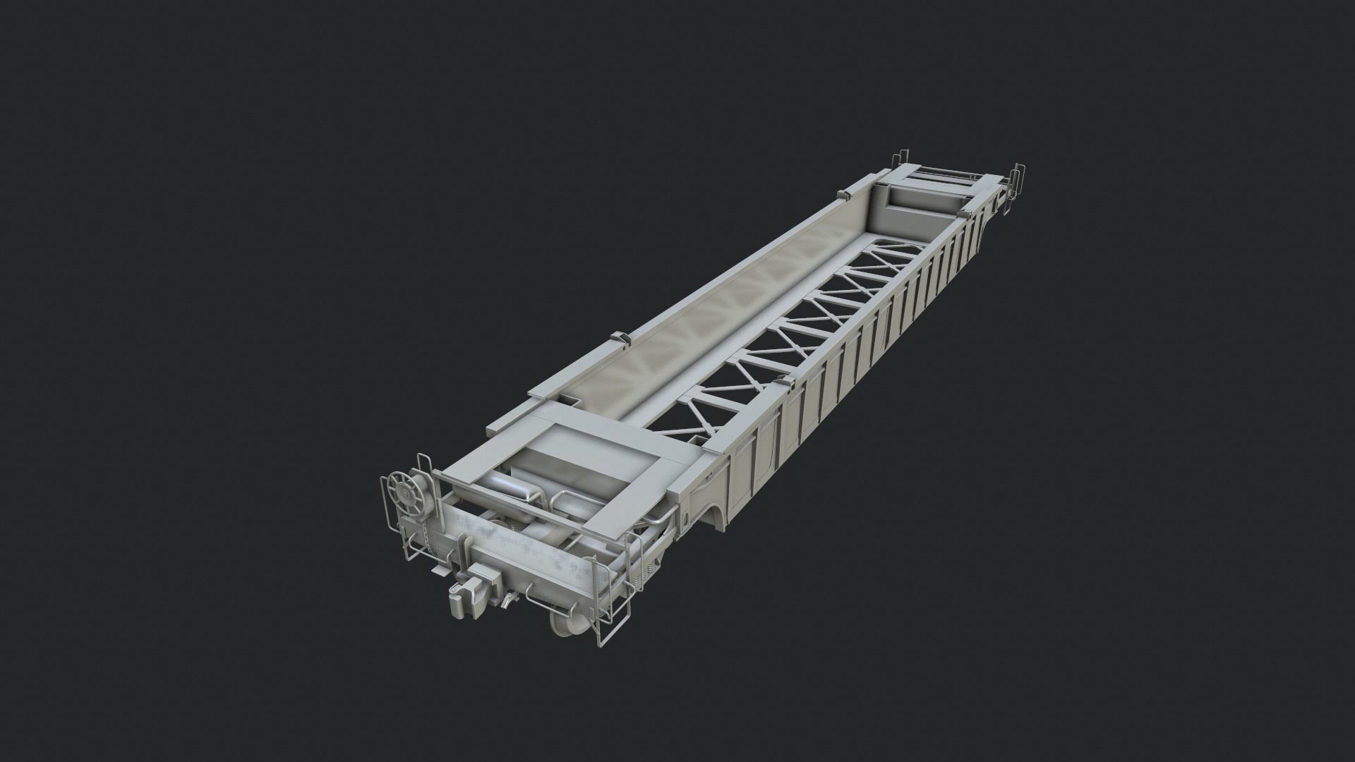 Flat Car 3D model | CGTrader